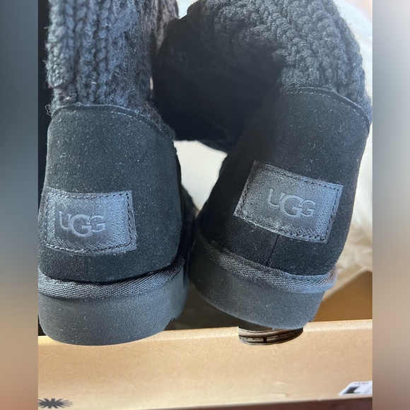 UGG | Shoes | Ugg Classic Cardi Cable Knit Black New | Poshmark